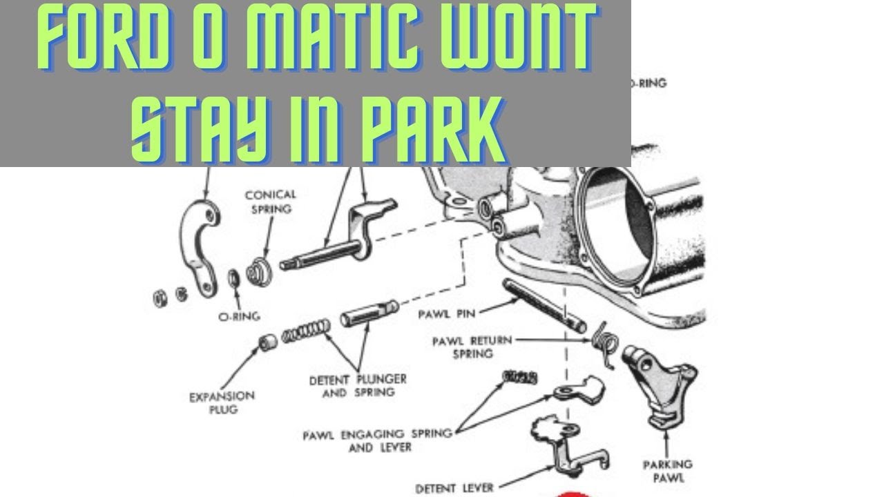 2 speed ford o matic parking pawl detent repair. Wont stay in park ...