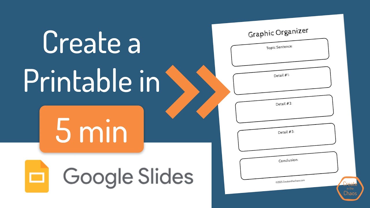 How to Make a Printable in Google Slides - YouTube