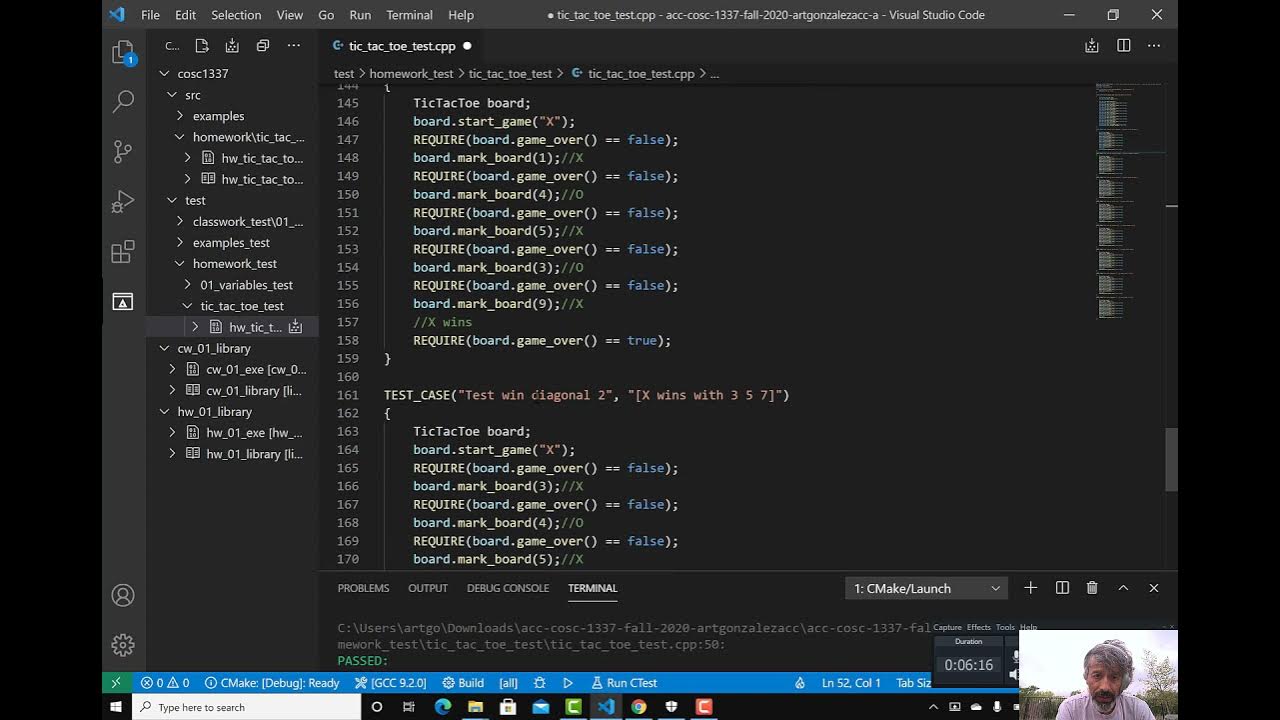 COSC 1337 TicTacToe HW 7 Application Demo - YouTube