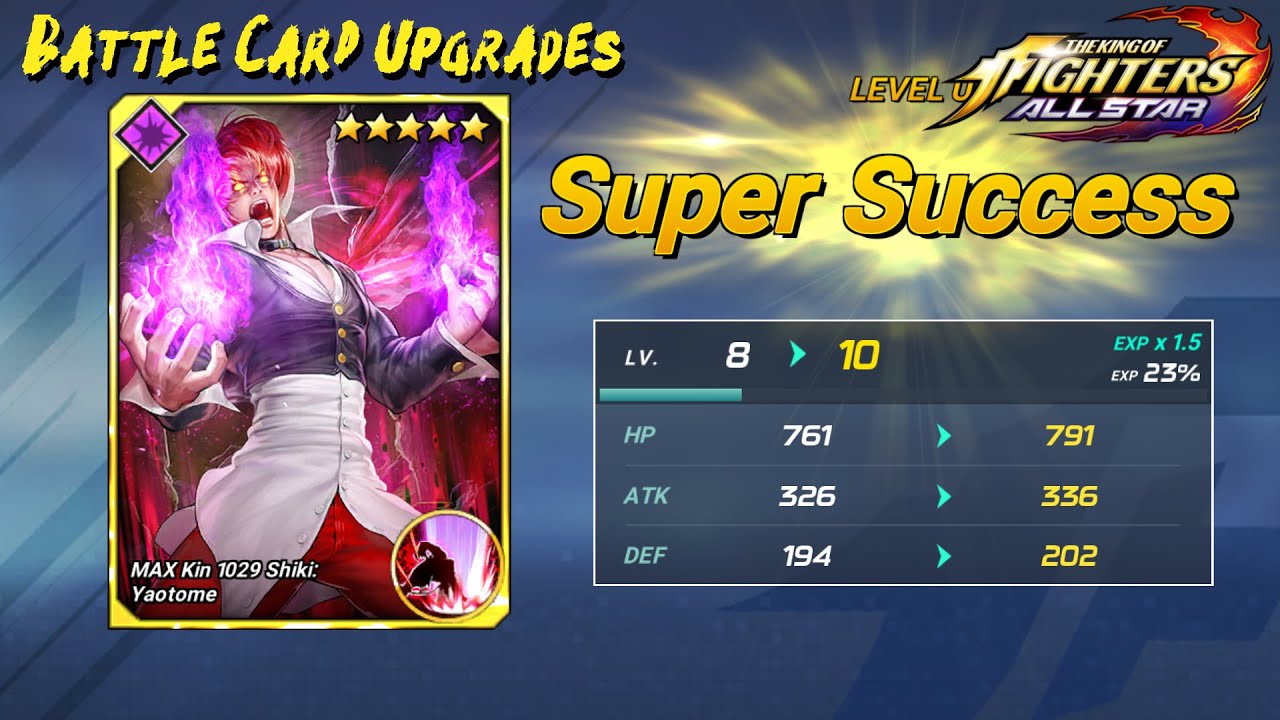 KOF ALLSTAR - Battle Card Upgrades - YouTube