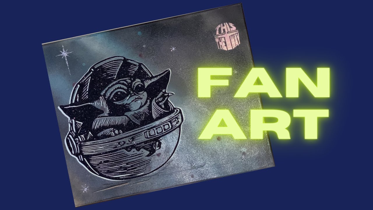 HOW TO MAKE FAN ART ON A PAINTED CANVAS - YouTube