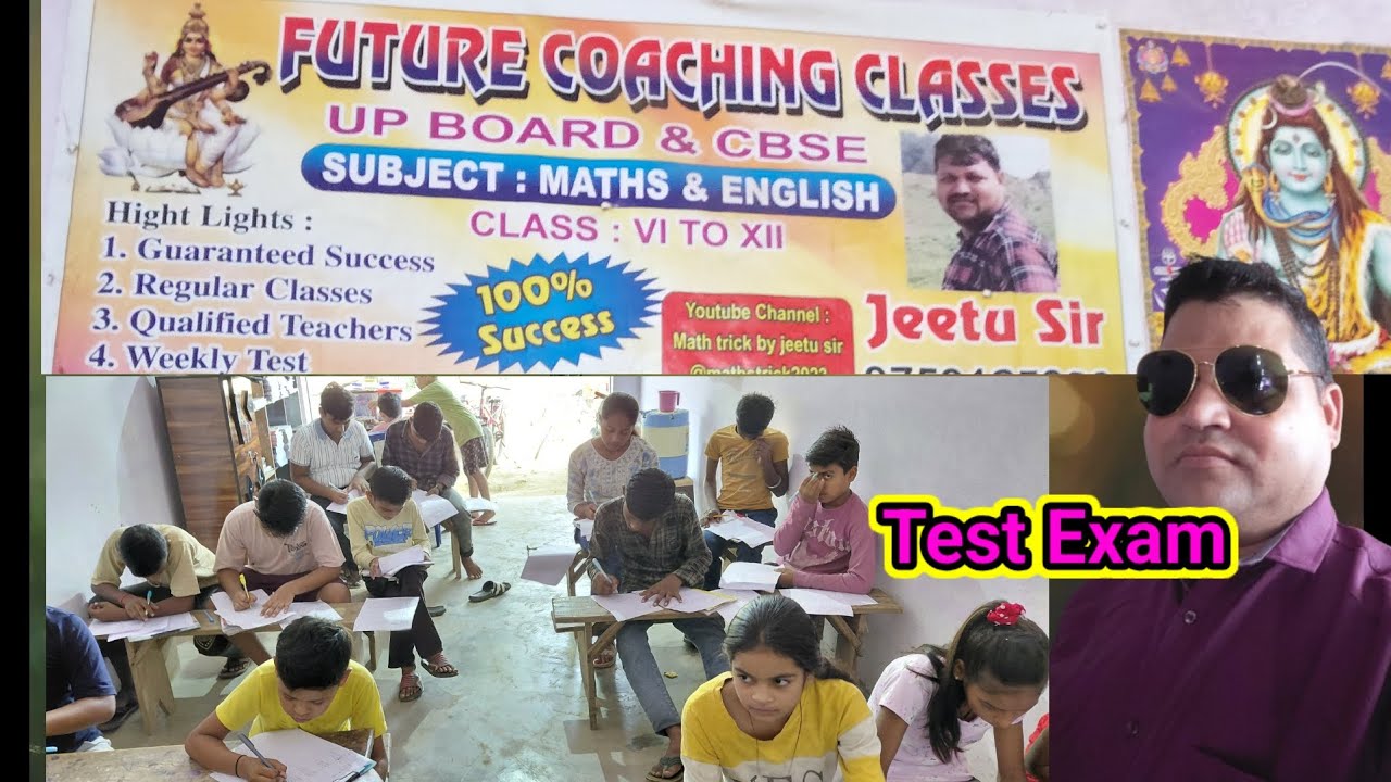 Exam in coaching center | future coaching classes| math trick by jeetu ...