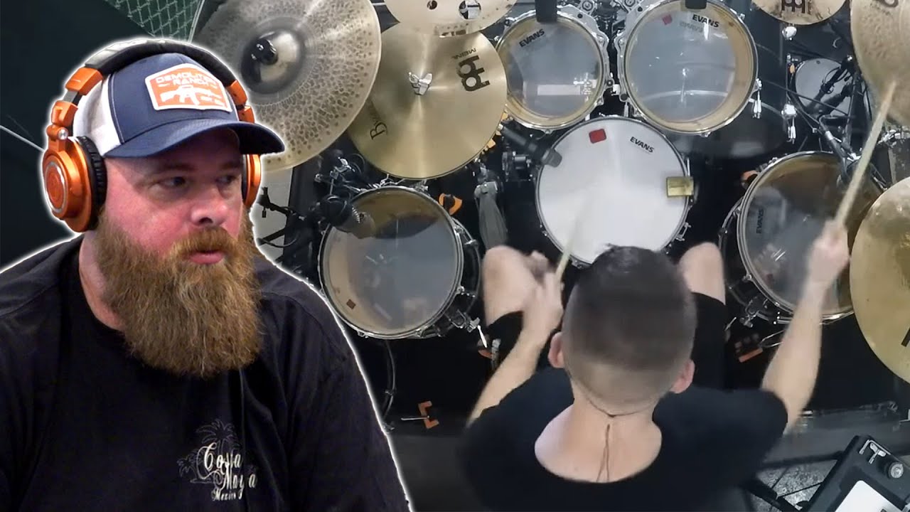 AMAZING DRUMMER Alex Rudinger Piercing The Darkness Drum Reaction - YouTube