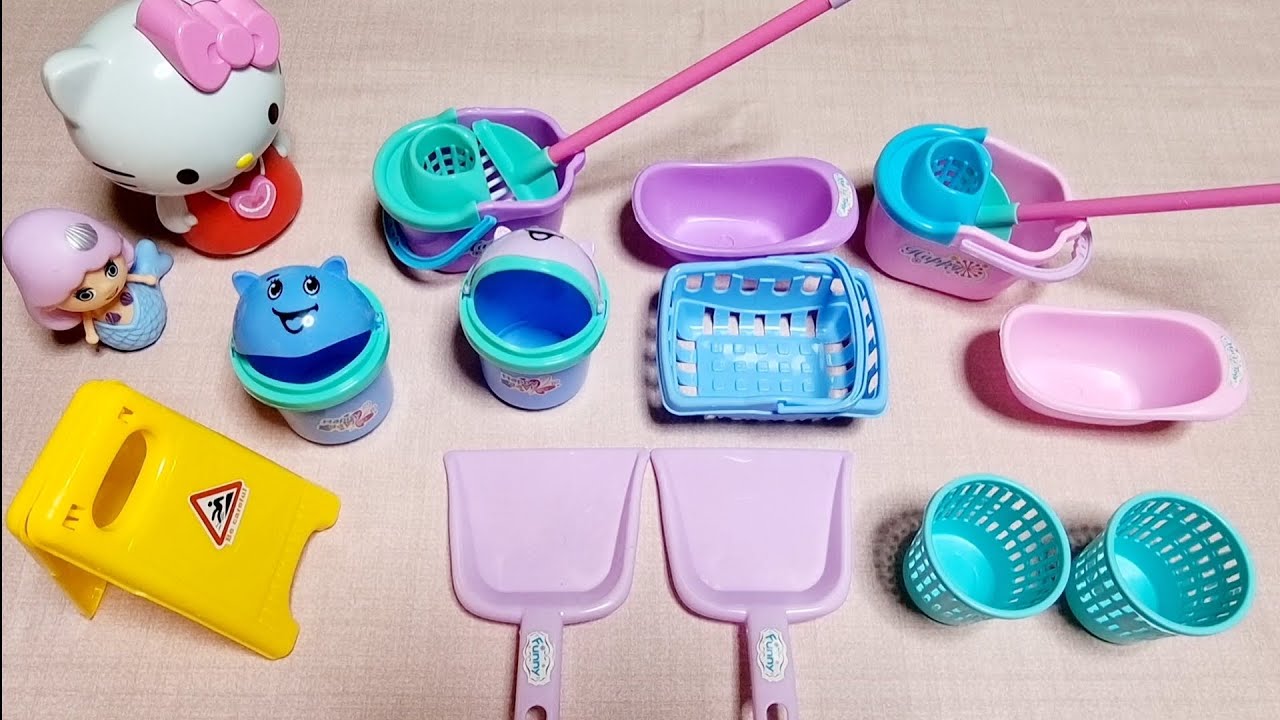 3 Minutes Satisfying with Unboxing Hello Kitty Cleaning Set Toys ASMR ...
