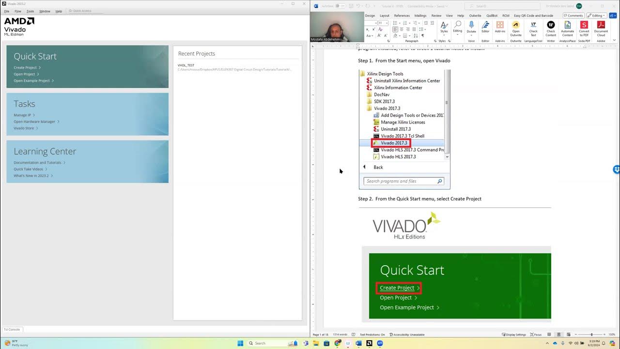 Simple Vivado VHDL tutorial for beginners - YouTube