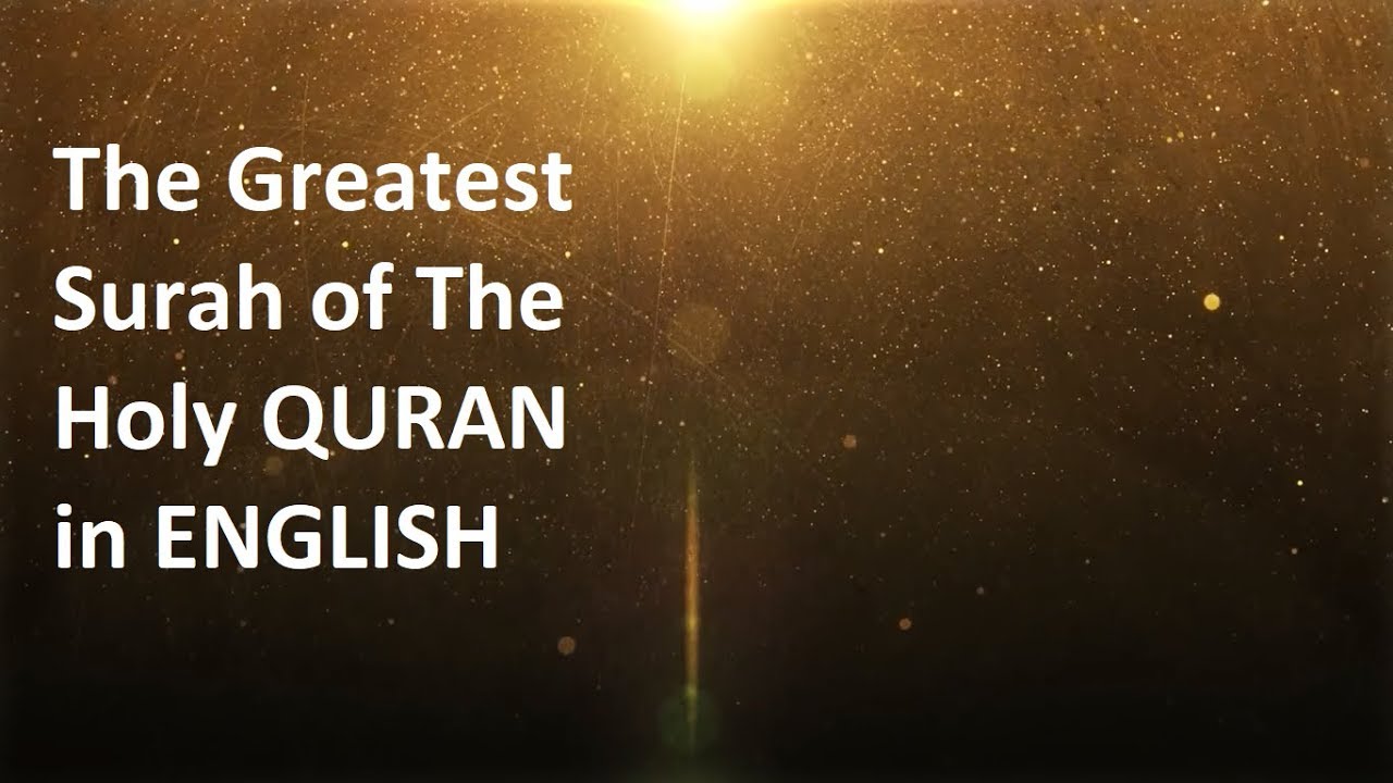 Quran First Surah Surah AL Fatihah The opener in English Beautiful ...