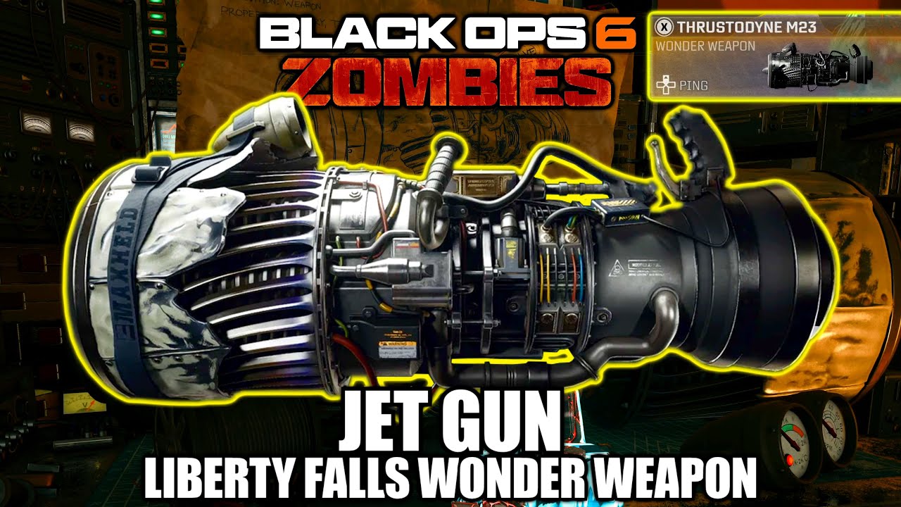 COD Black Ops 6 Zombies - Jet Gun Wonder Weapon (Liberty Falls) - YouTube
