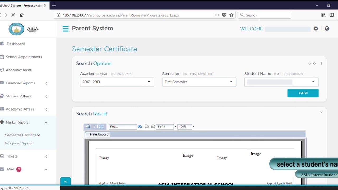 Tutorial Video_How to check mark report/result through Asia School ...