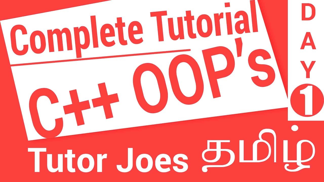 Introduction Of Object Oriented Programming In C Tamil Day 1 Youtube 8160