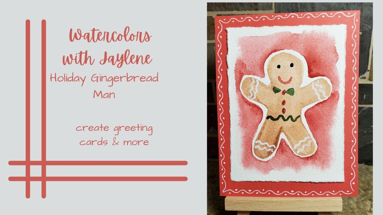 Watercolor Gingerbread Man/Watercolors for beginners - YouTube