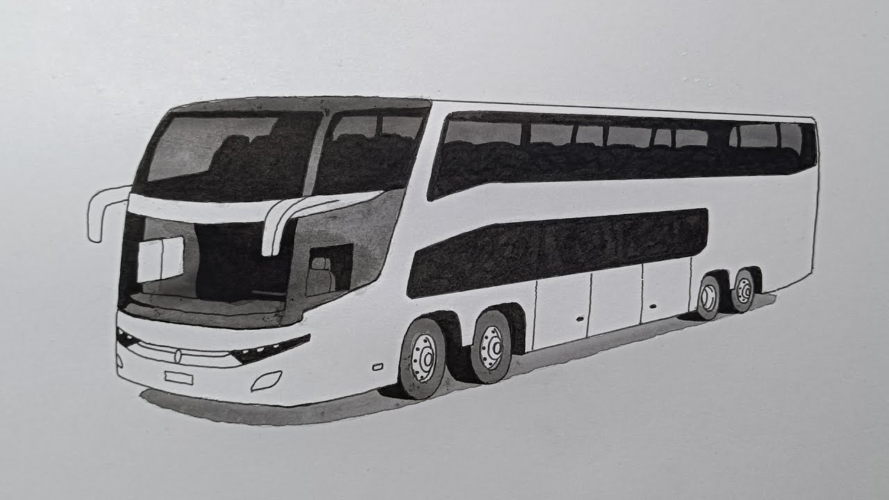 How to draw a bus easy - YouTube