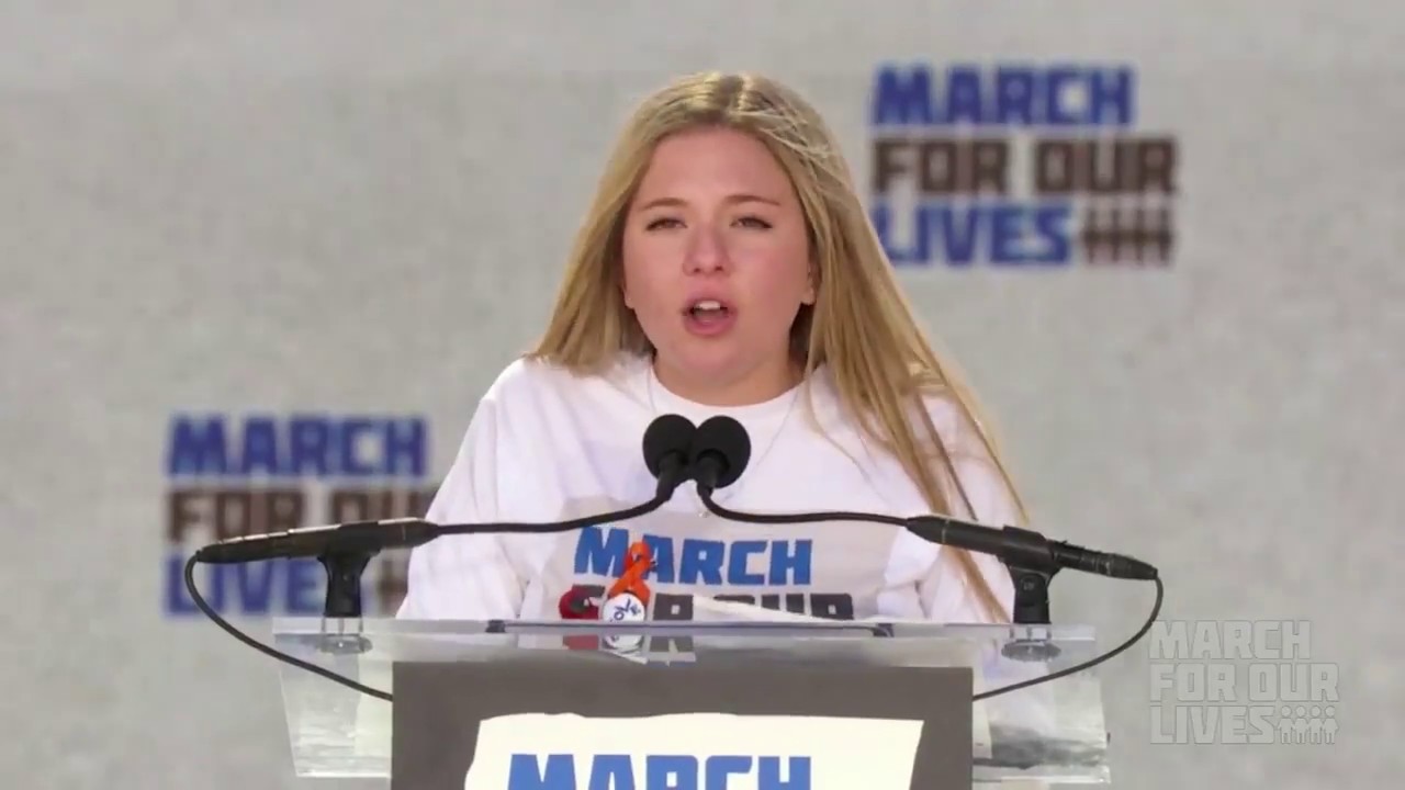 Jaclyn Corin Speaks at March For Our Lives - "Parkland is My Home ...