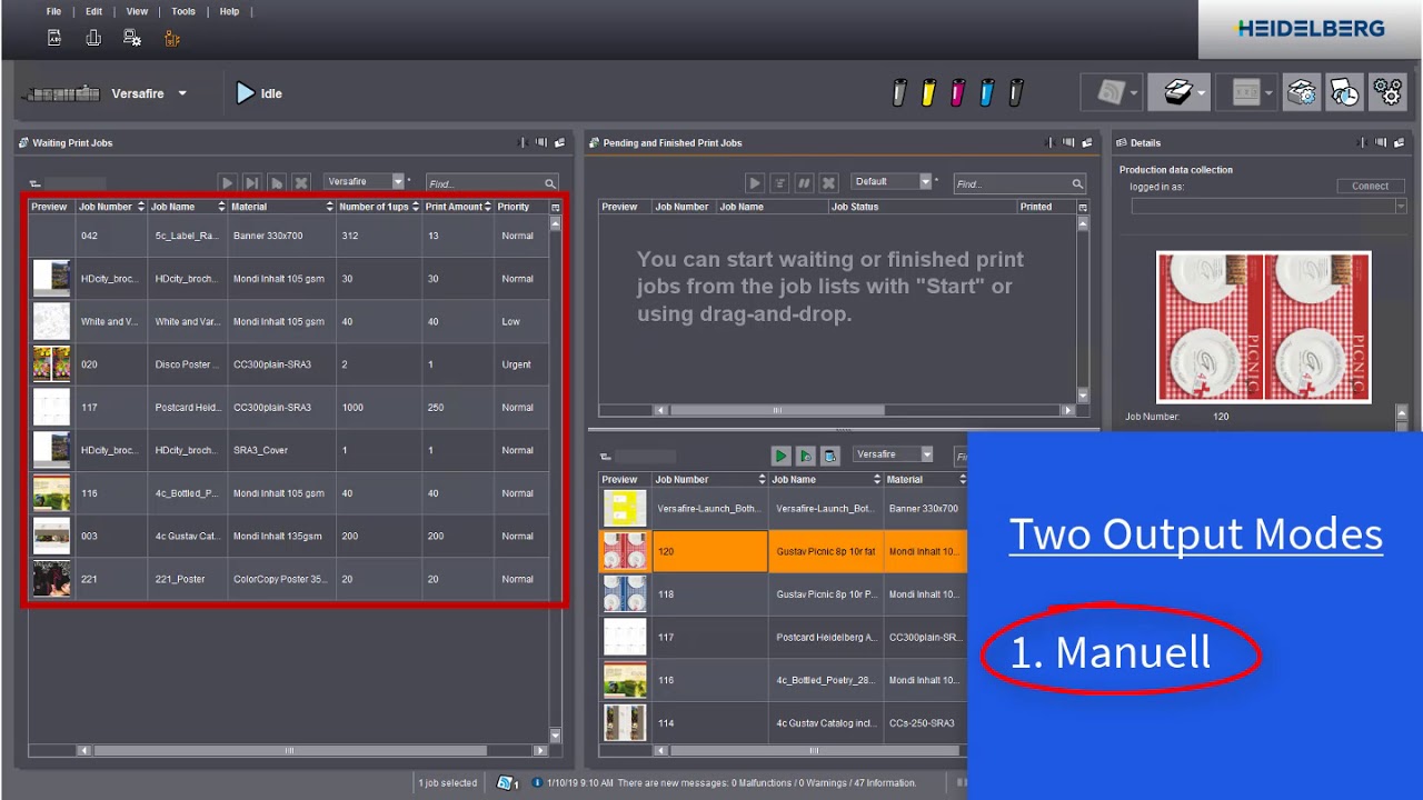 Managing Print Jobs with Prinect DFE Digital Print Terminal. - YouTube