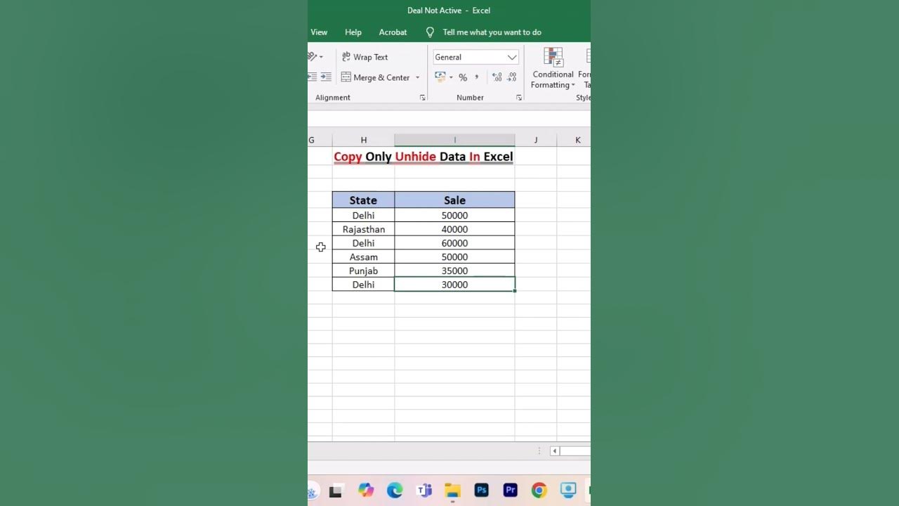 Copy Only Unhide Data In Excel #advancexcel #excel #exceltricks #msexcel #video #viral #shorts ...