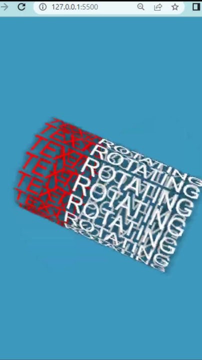 Text Rotating Animation In HTML & CSS #shorts #youtubeshorts - YouTube