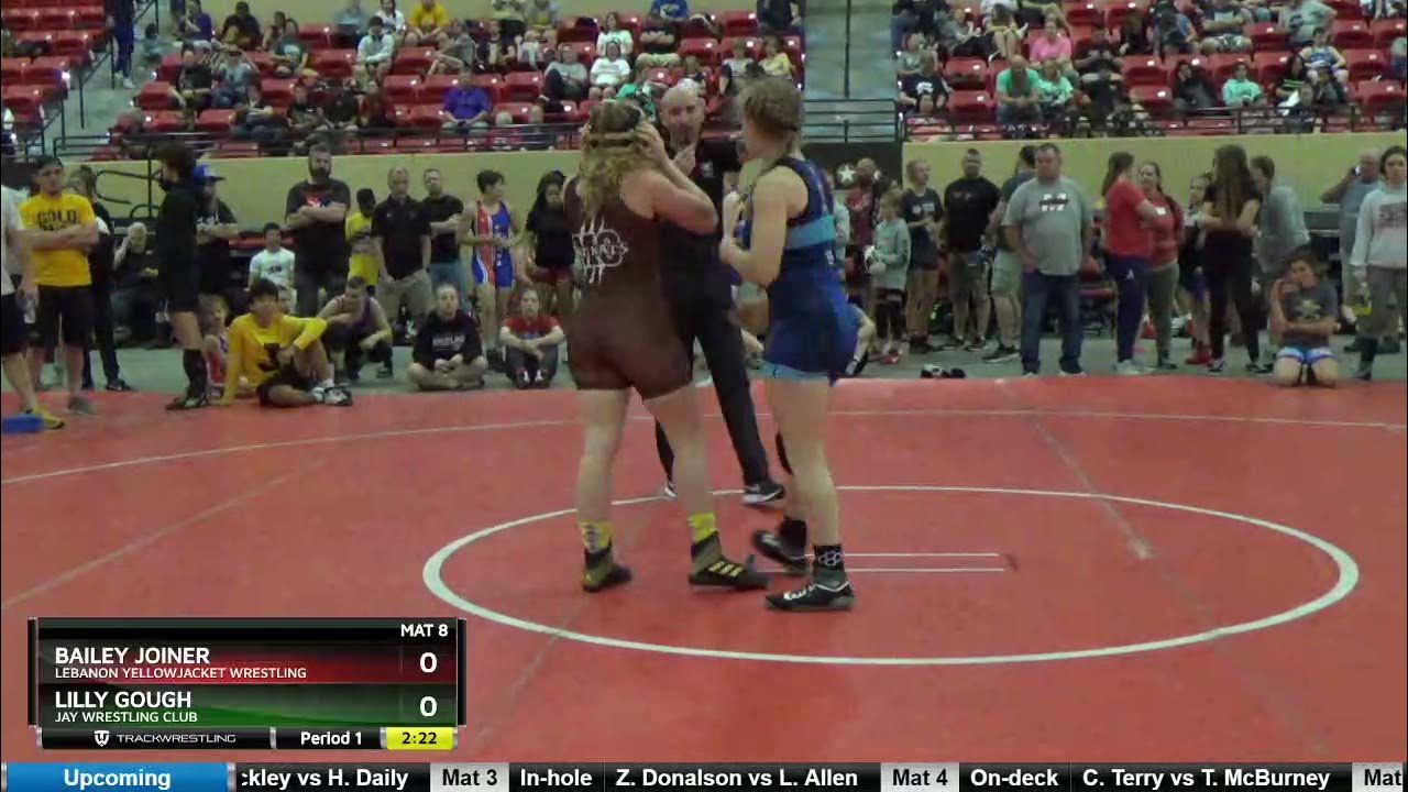 HS Girls 127-132 Bailey Joiner Lebanon Yellowjacket Wrestling Vs Lilly ...