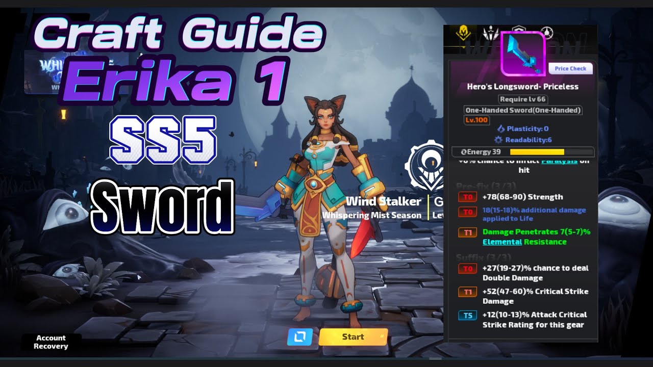 [Craft Guide] Sword (Weapon) - Erika 1 Flicker Strike - Torchlight ...