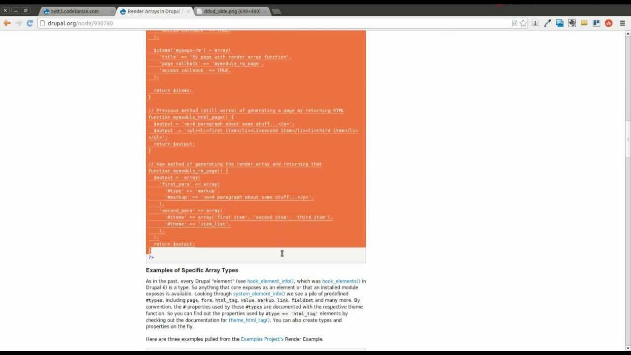 Module Development: Drupal 7 Renderable Arrays - Daily Dose of Drupal Episode 39 - YouTube