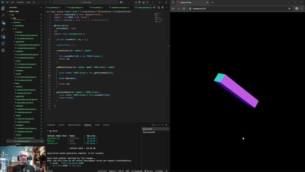 046 - ThreeJS and Angular Space And Time Application: Integration Issues - YouTube