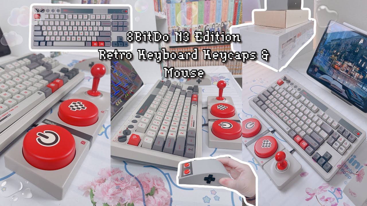 Retro Keyboard with Joystick & Programmable Buttons Unboxing | 8BitDo ...