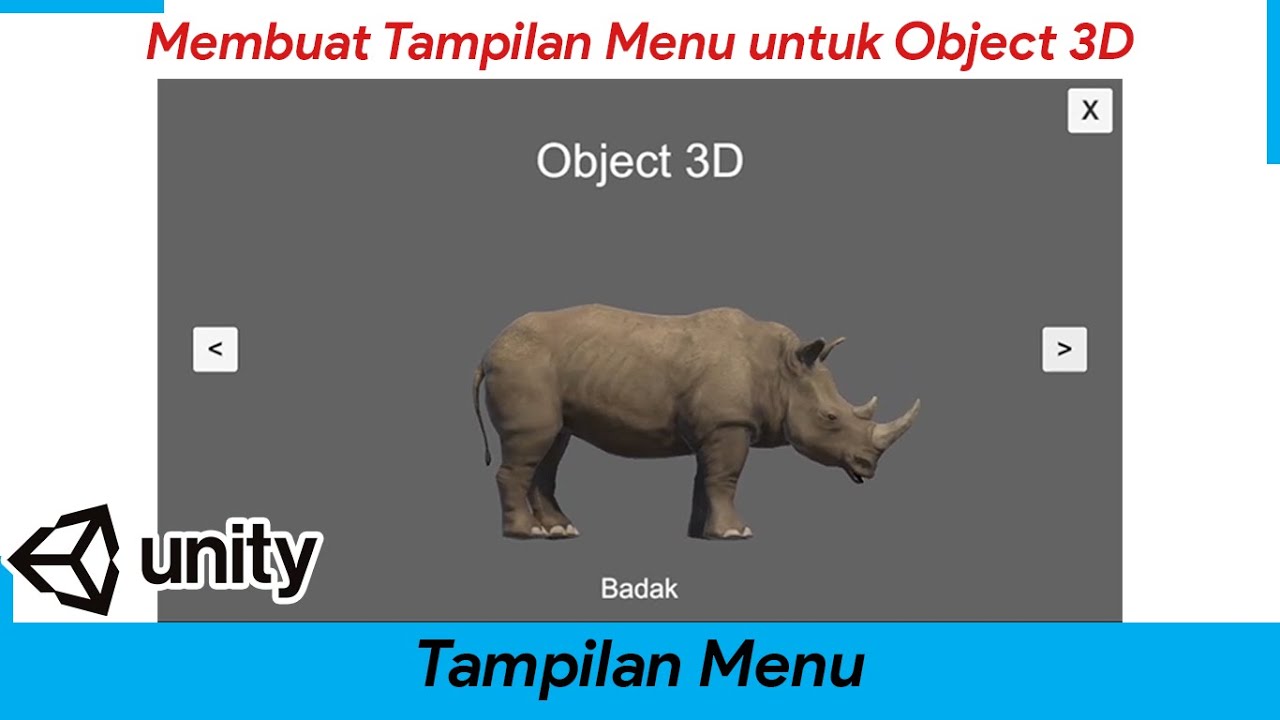 Membuat Tampilan Menu untuk Object 3D! - YouTube