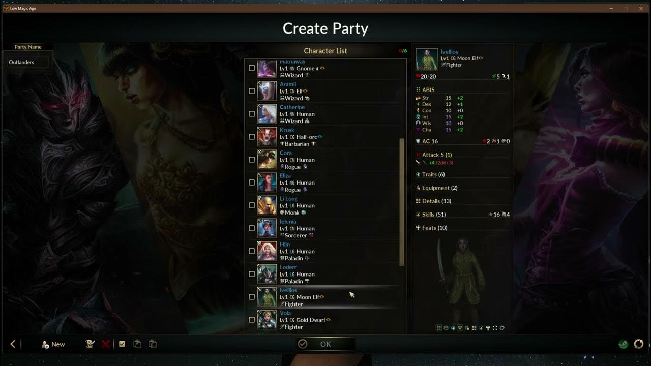 Let's Play Low Magic Age (Again!) (Deep & Complex D&D-Style CRPG!) 3 - More Character Creation ...