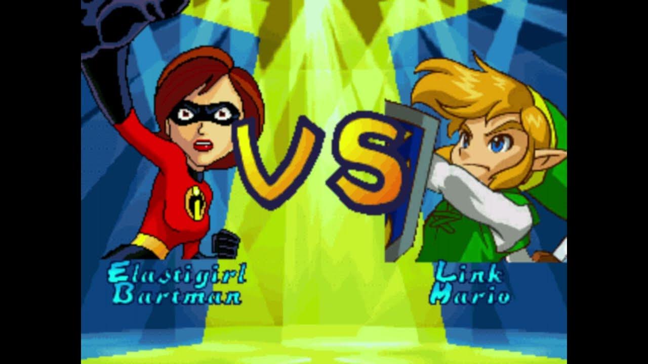 Cartoon Vs Anime Mugen Link And Mario Arcade Longplay Part 2 Youtube