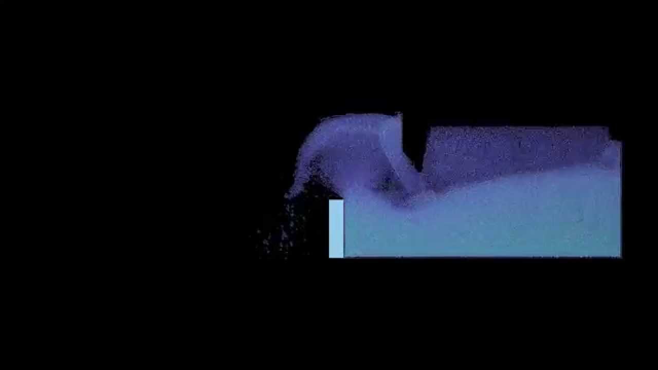 1 Million Particles - 2D Fluid Simulation - YouTube