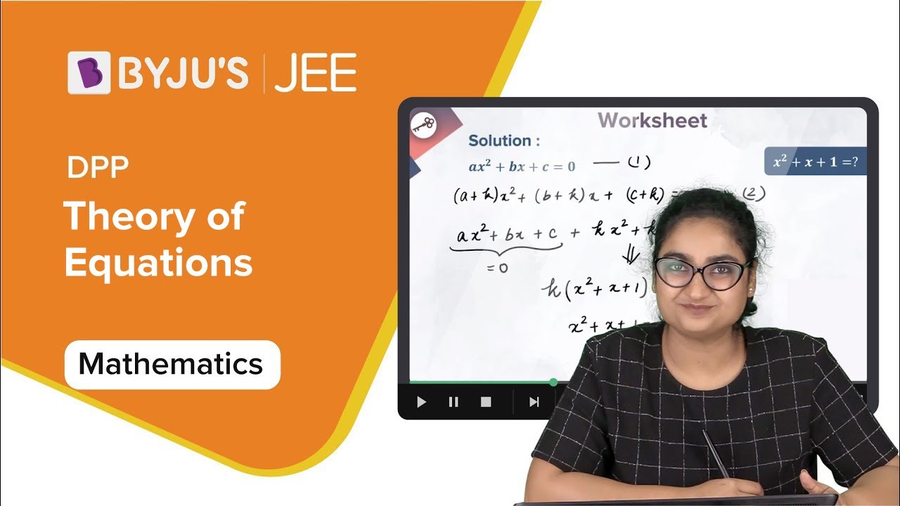 DPP: Theory of Equations- Quadratic Equations | JEE | Maths - YouTube
