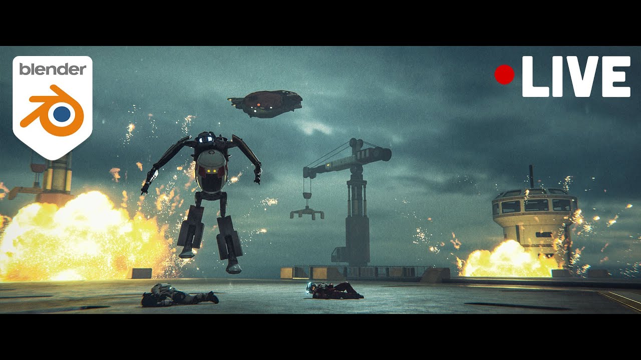 Cyberpunk Pod Robot in Blender - YouTube