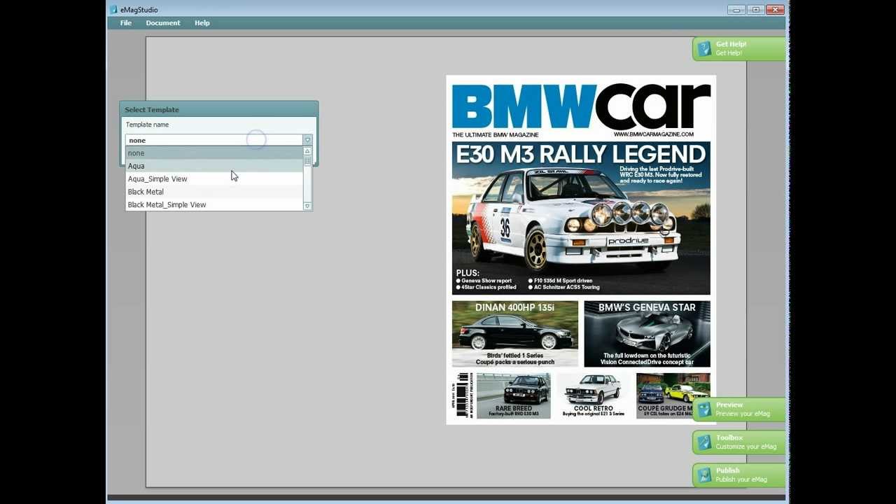 How to Create an eMag using the Template Picker in eMagStudio - YouTube
