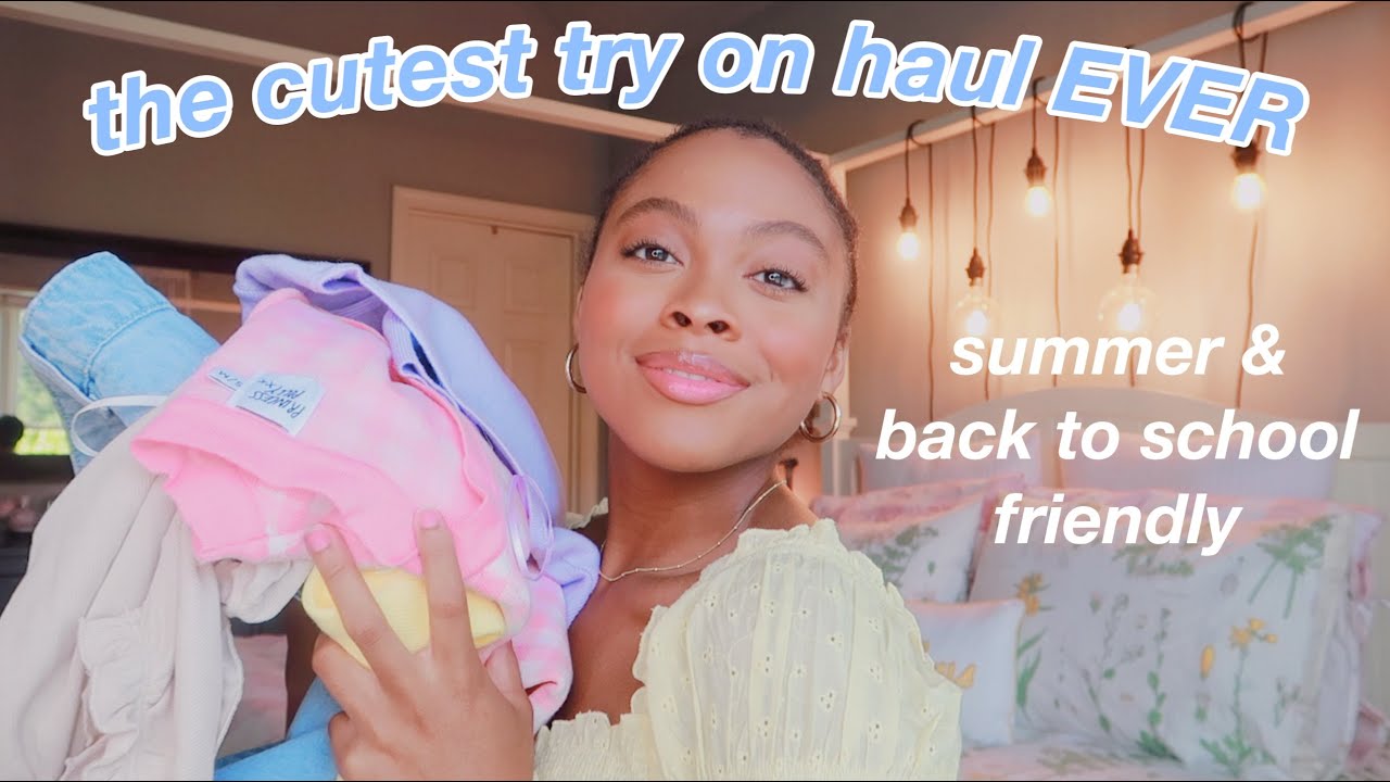 super CUTE summer + back to school try on haul! // back to school ...