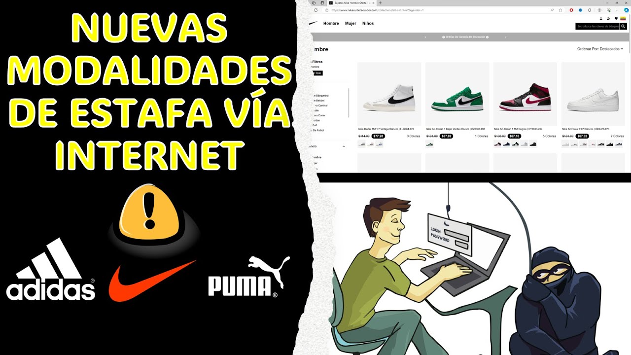 🔍 Así Operan las Estafas Online con Marcas Conocidas como Nike y Adidas ...