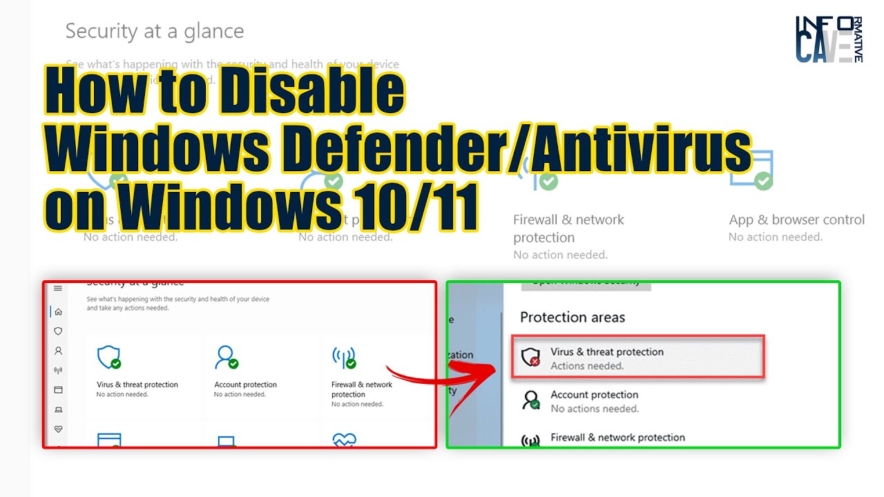 Easy and Fest Way To Turn Off or Disable Windows Defender /Antivirus in ...