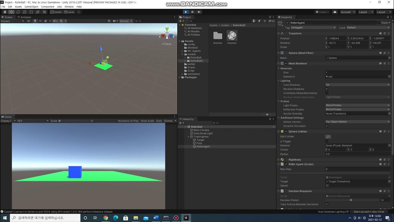 ML_result(tensorflow) in unity - YouTube