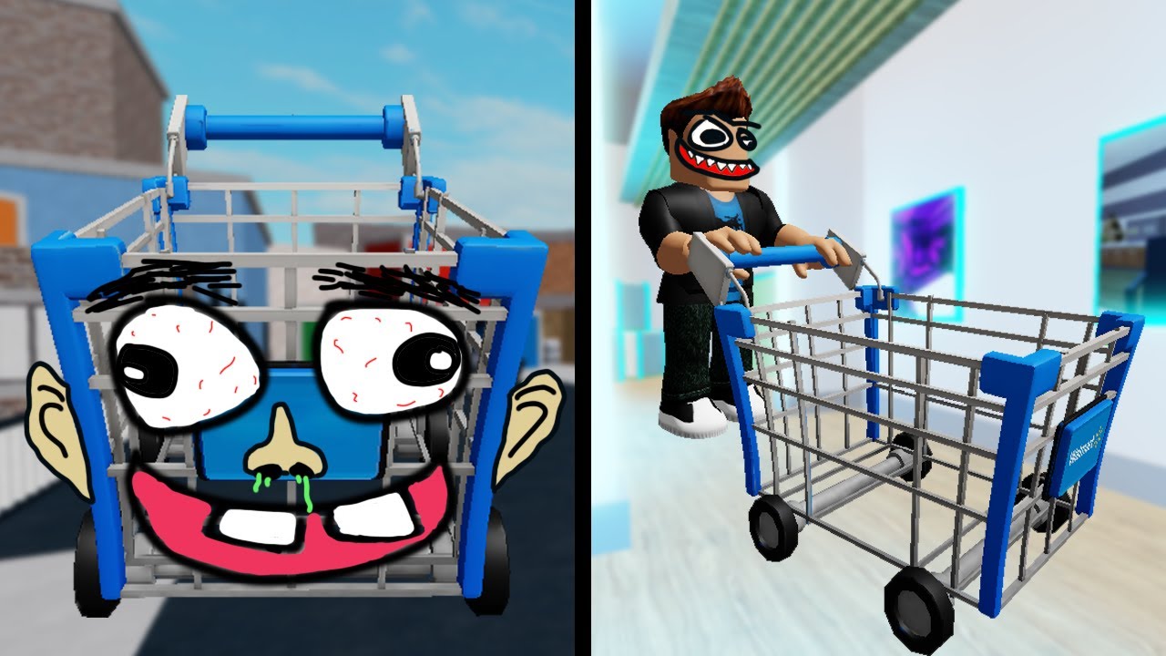 I Hid As A Shopping Cart In Roblox - YouTube