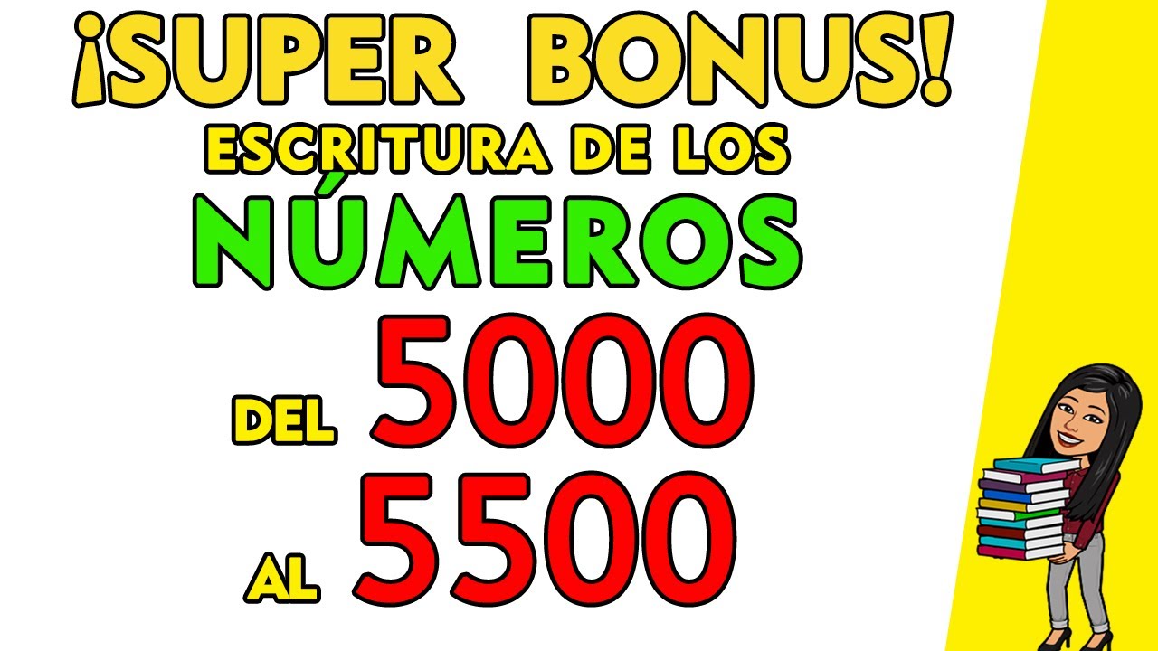 [NUEVO] 😂Números Del 5000 al 5500 | Counting In Spanish 5000 to 5500 ...