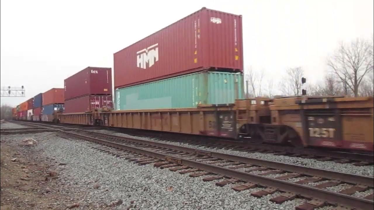(12-27-2023) Norfolk Southern southbound intermodal train in Marion Ohio. - YouTube