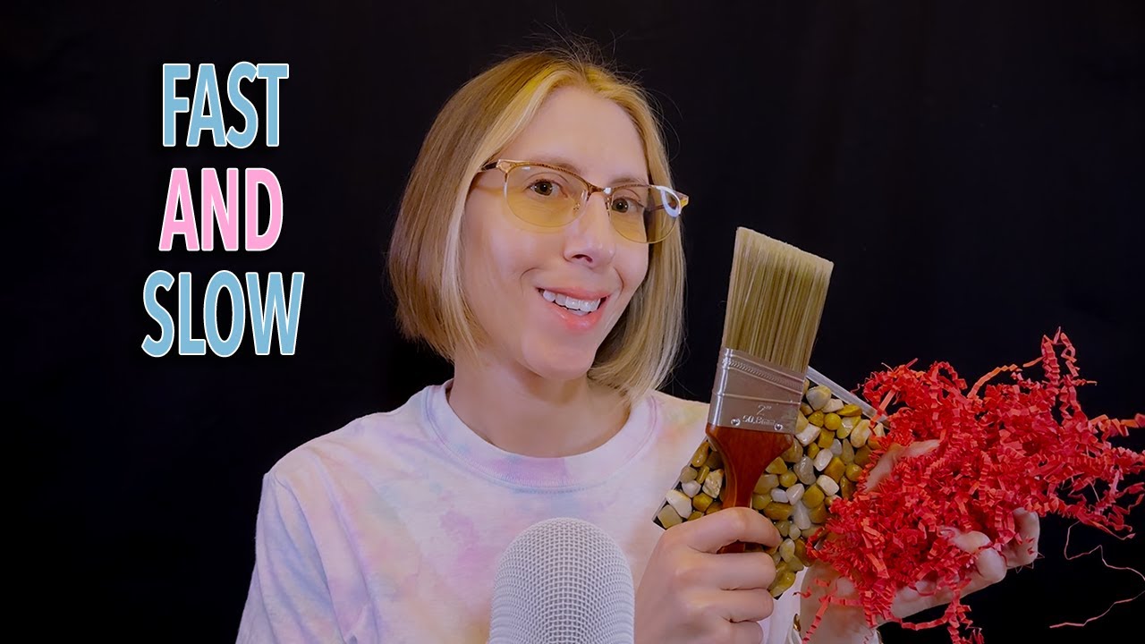 ASMR | Fast and Slow - crunching, clicking, brushing - YouTube
