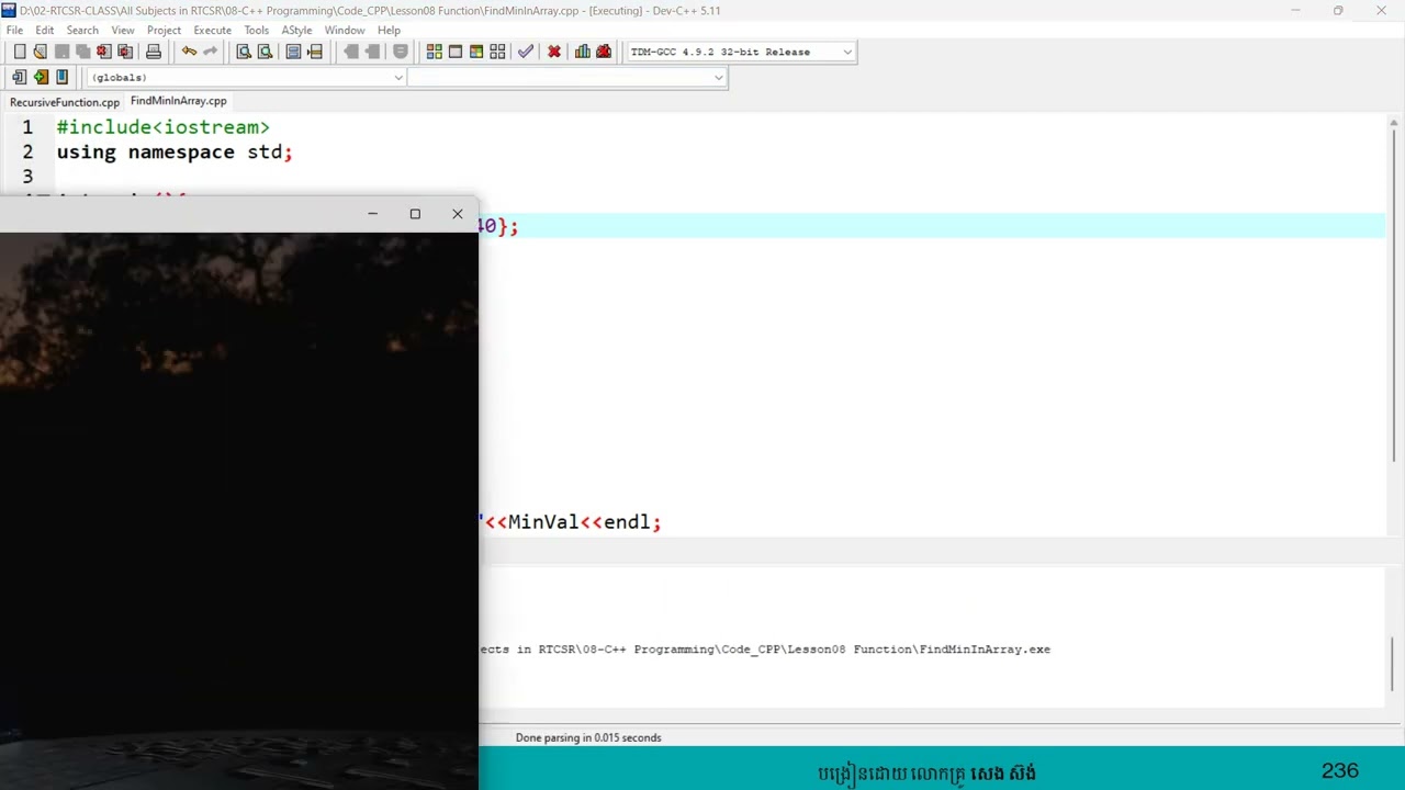Create Function To Find Min Value In Array cppprogramming YouTube Create Function To Find Min Value In Array cppprogramming YouTube