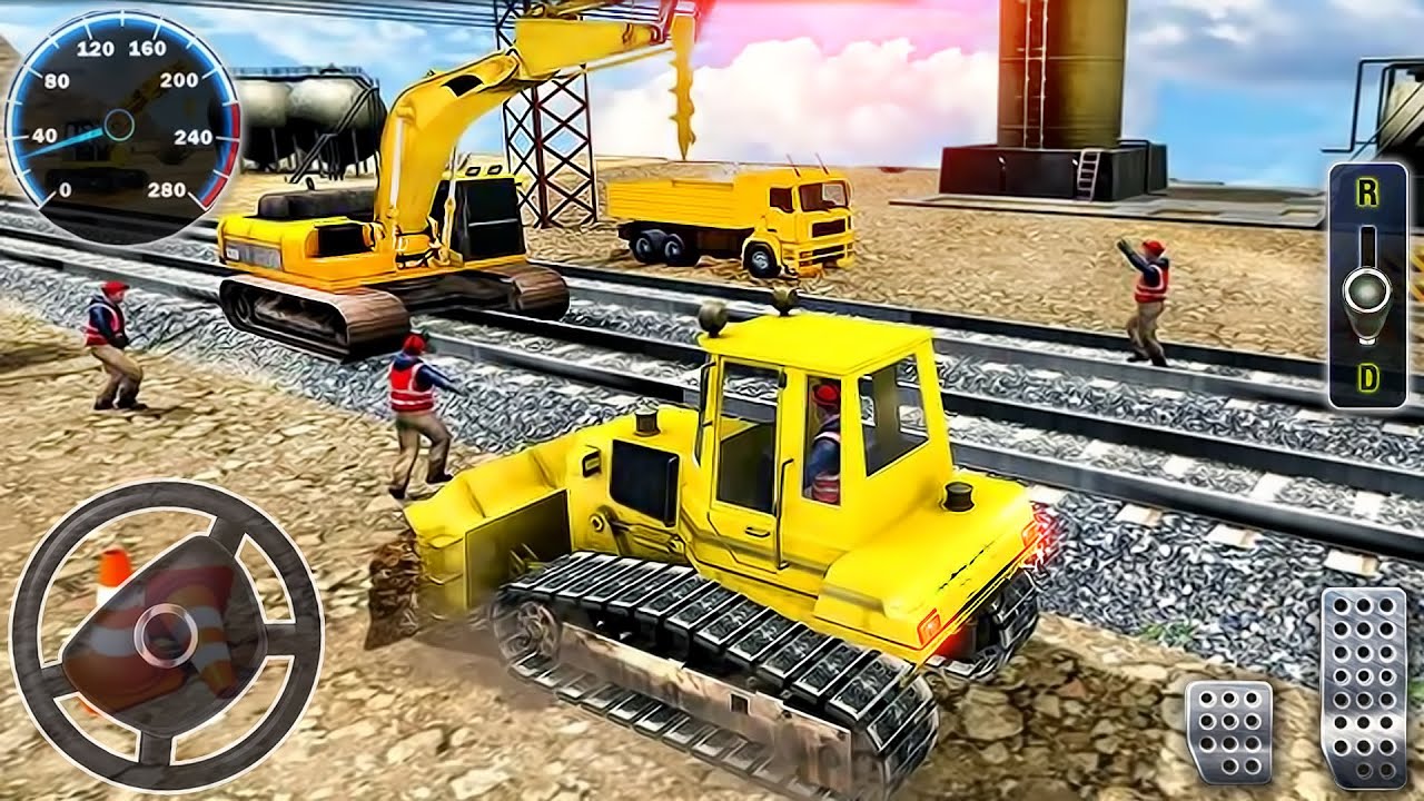 Railroad Train Tunnel Construction Simulator - Construction Vehicles ...