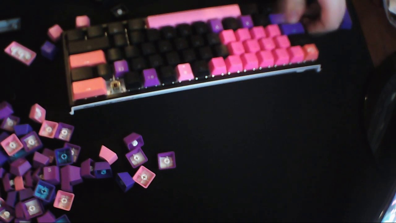 Customizing my ducky one 2 mini with ultra violet PBT keycaps - YouTube
