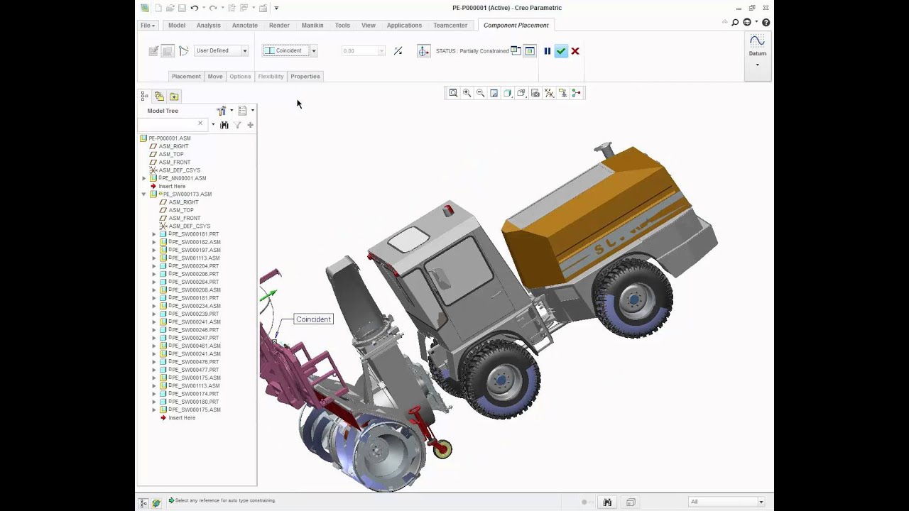 Teamcenter Rapid Start: In Context Design ProE CREO Demo Video final ...