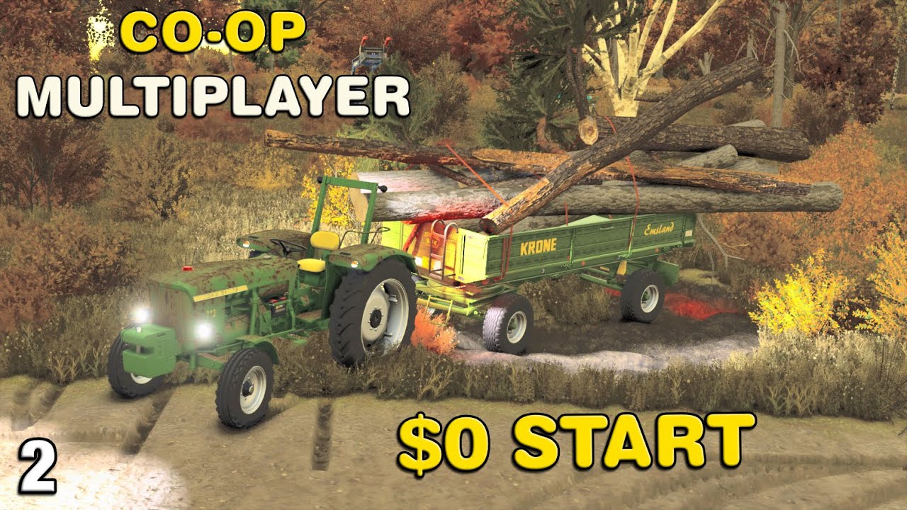 LOADING LOGS AND GETTING THE FIRST CROP PLANTED CO-OP Multiplayer ...