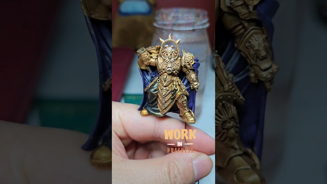 Finished up the armor for Trajann! Going with a dull gold #warhammer # ...