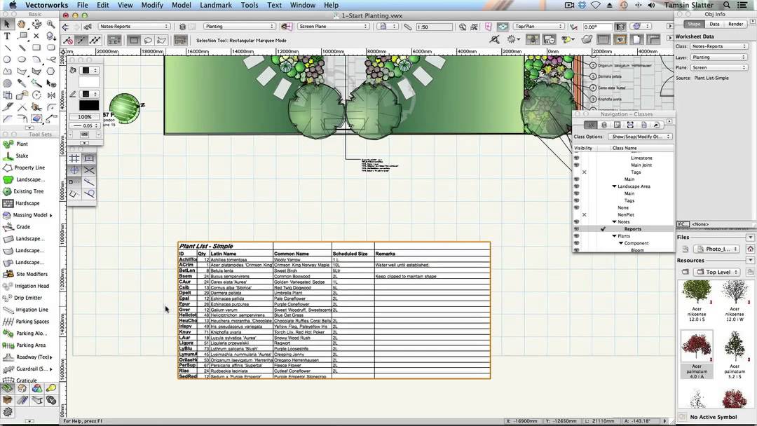 Vectorworks Landmark 2014: Create a Plant Report - 22 - YouTube