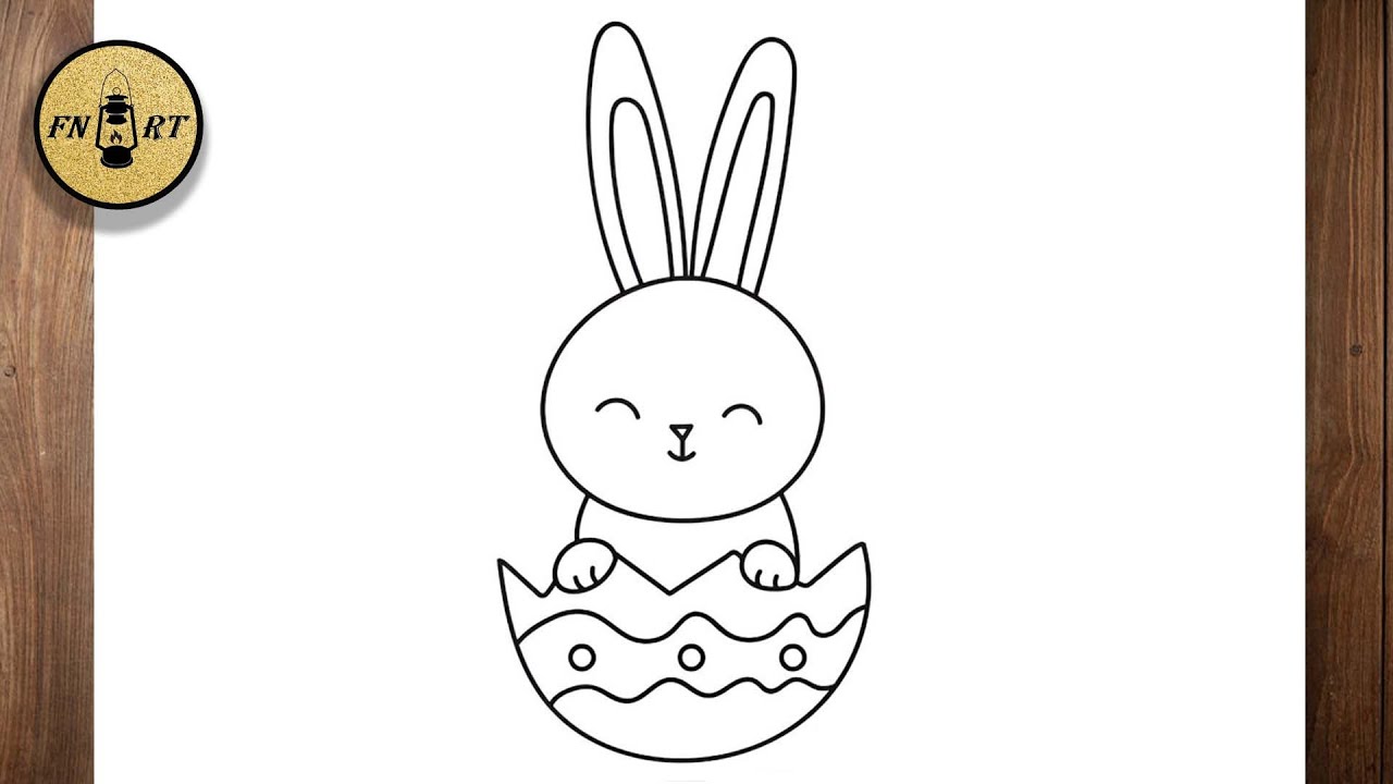 How to draw a bunny on an easter egg - YouTube