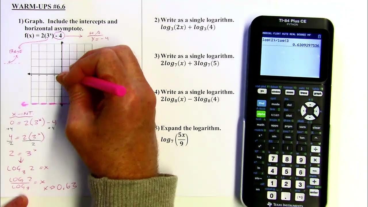 Algebra 2 - Warm-up #6.6 - YouTube