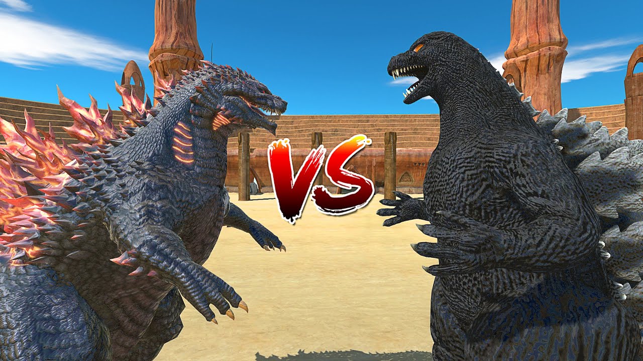 GOJIRA GODZILLA VS HEISEI GODZILLA - Animal Revolt Battle Simulator ...