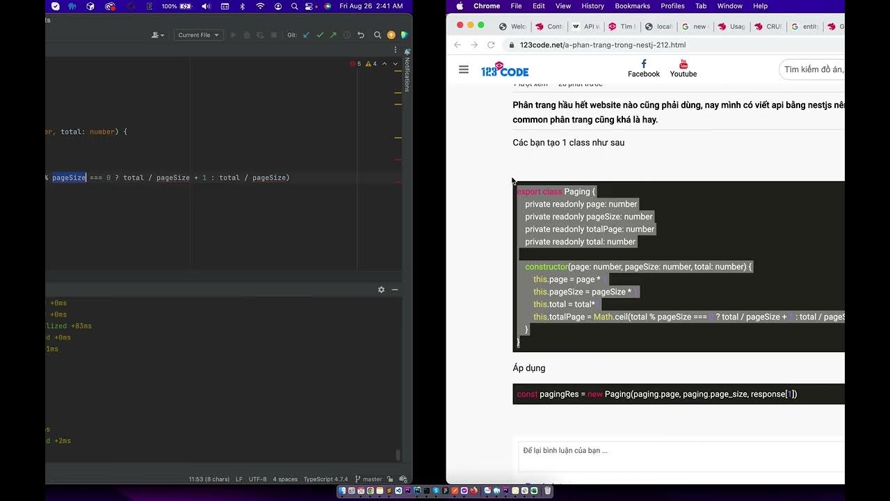 Nestjs 2. Customer response , Paging API - 123code.net - YouTube